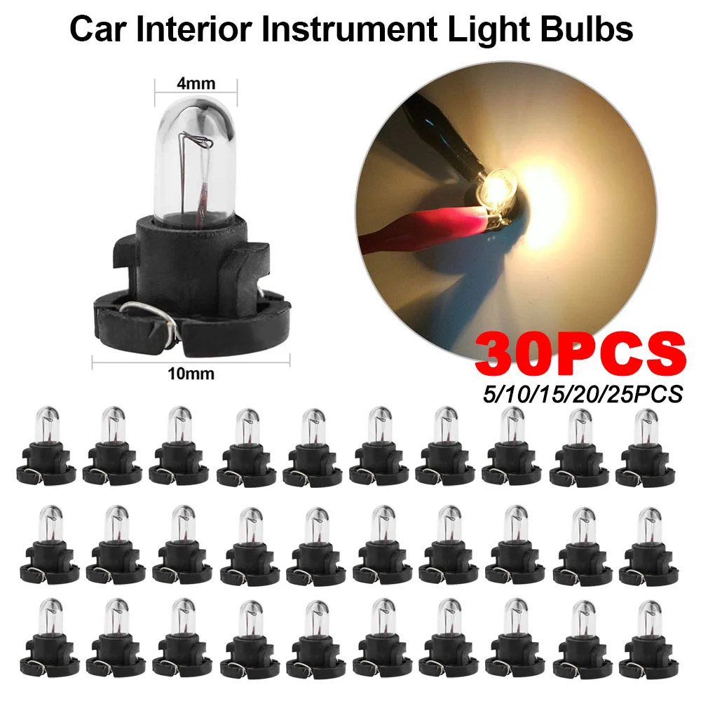 30-5PCS-T4-12V-Led-Bulbs-Auto-Dashboard-Lamps-Car-Air-Conditioning ...
