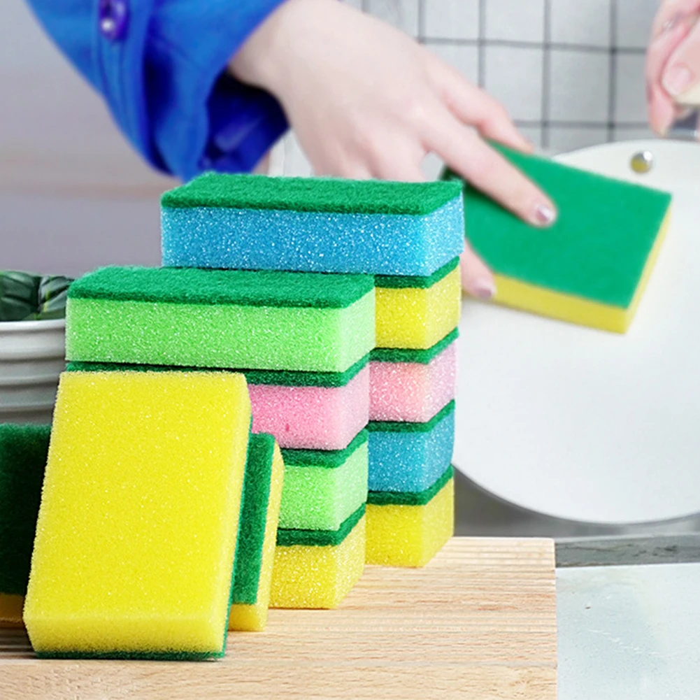 20pcs-Multi-purpose-Double-Side-Sponge-Scouring-Pads-Dish-Washing-Scrub ...