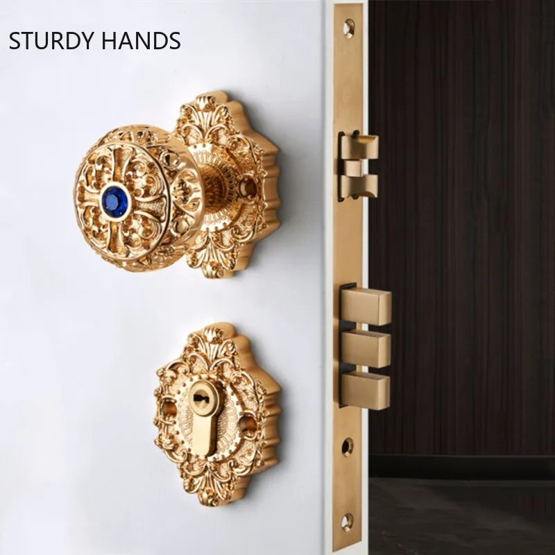 European-Style-Full-Copper-High-Quality-Door-Lock-Bedroom-Silent ...