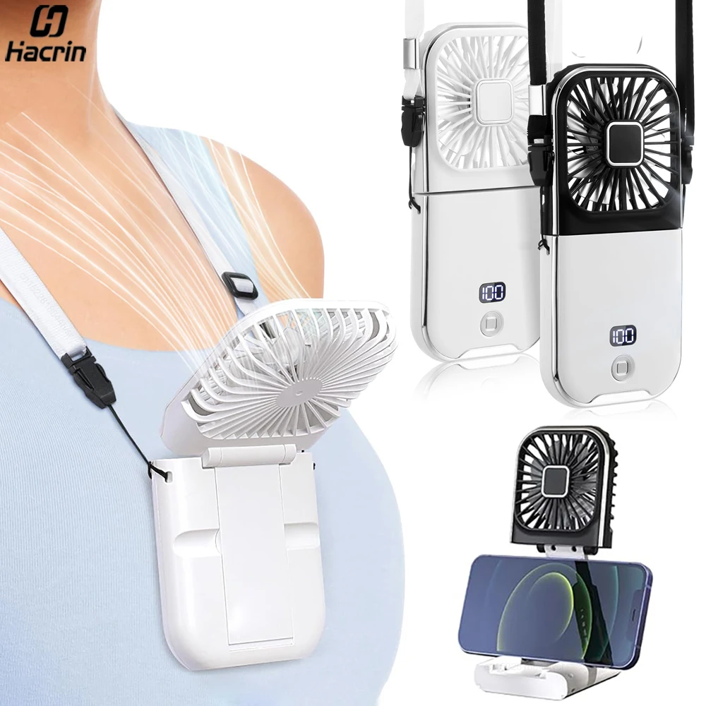 Portable-Neck-Fan-Handheld-Mini-Fan-Foldable-Portable-Neck-Hanging-Fan ...