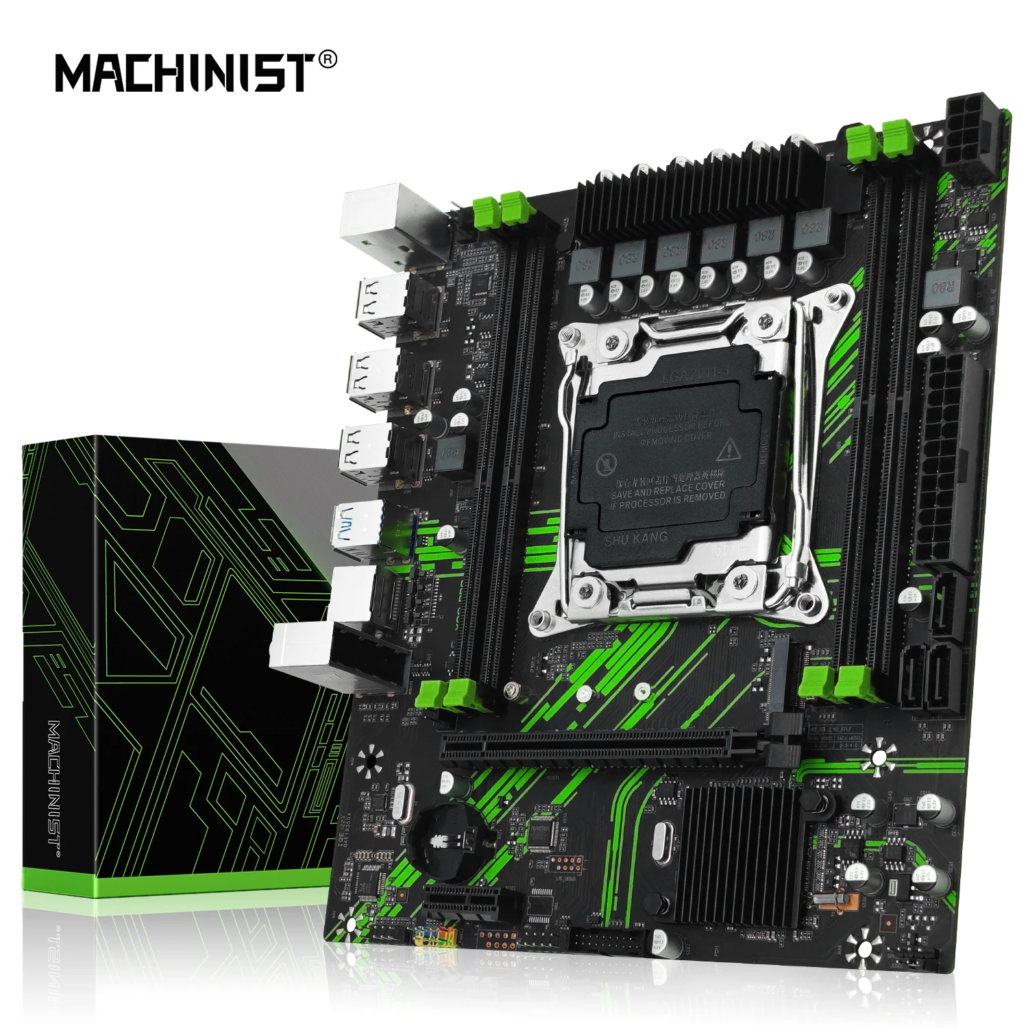 MACHINIST-X99 Placa-mãe PR9, LGA 2011-3, CPU Intel Xeon E5 V3 e V4, RAM DDR4, SATA, NVME, Slot M.2