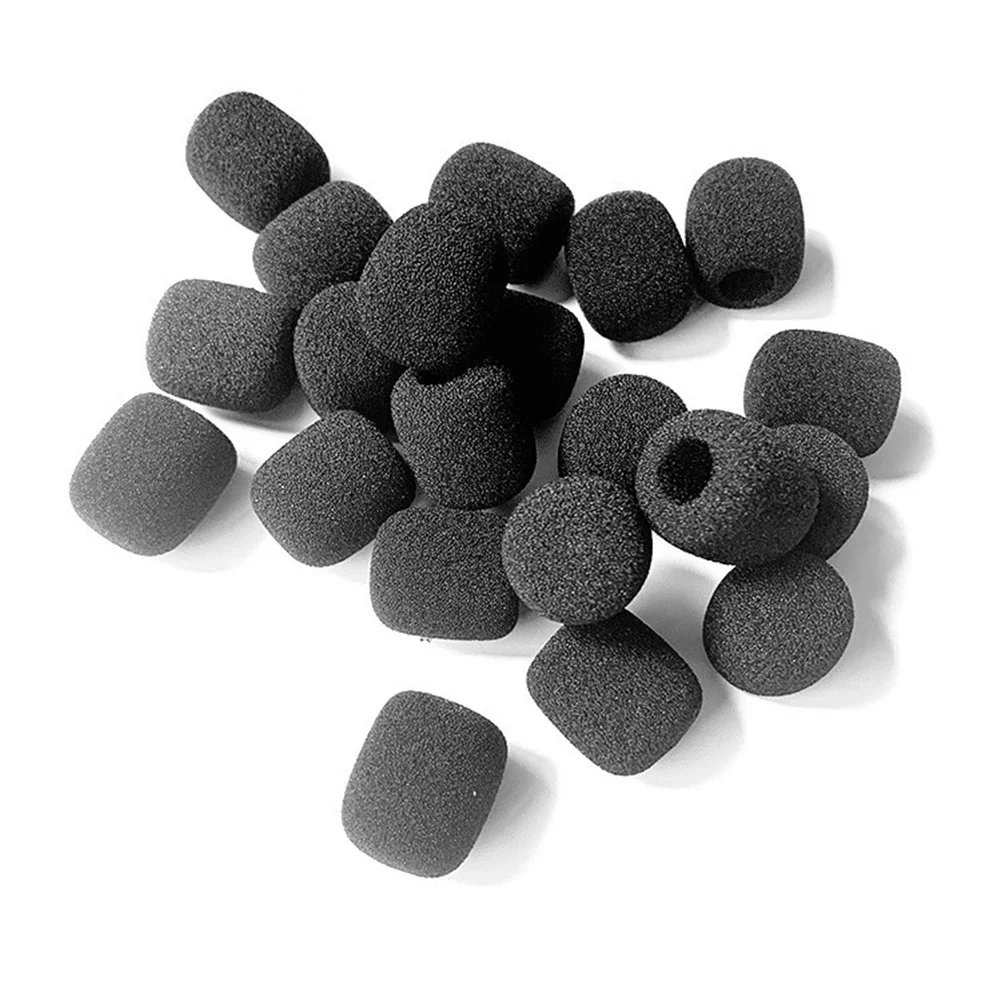 10Pcs Small Foam Mini Microphone Covers For Headset Microphone Mic ...