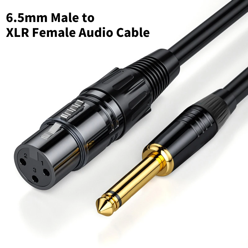 XLR-to-6-5mm-Microphone-Balanced-Analog-Audio-Cord-3Pin-XLR-Female-to-6 ...