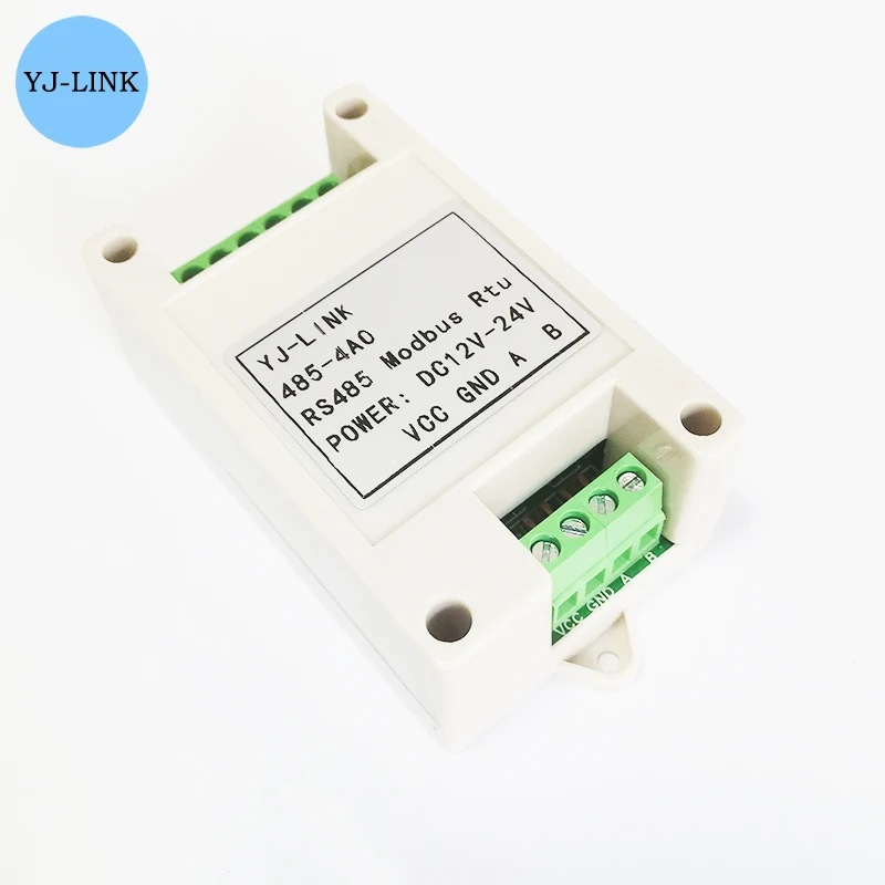 4 Channel Analog Output 0-10V 0-20MA AO Module RS485 Modbus Rtu To ...
