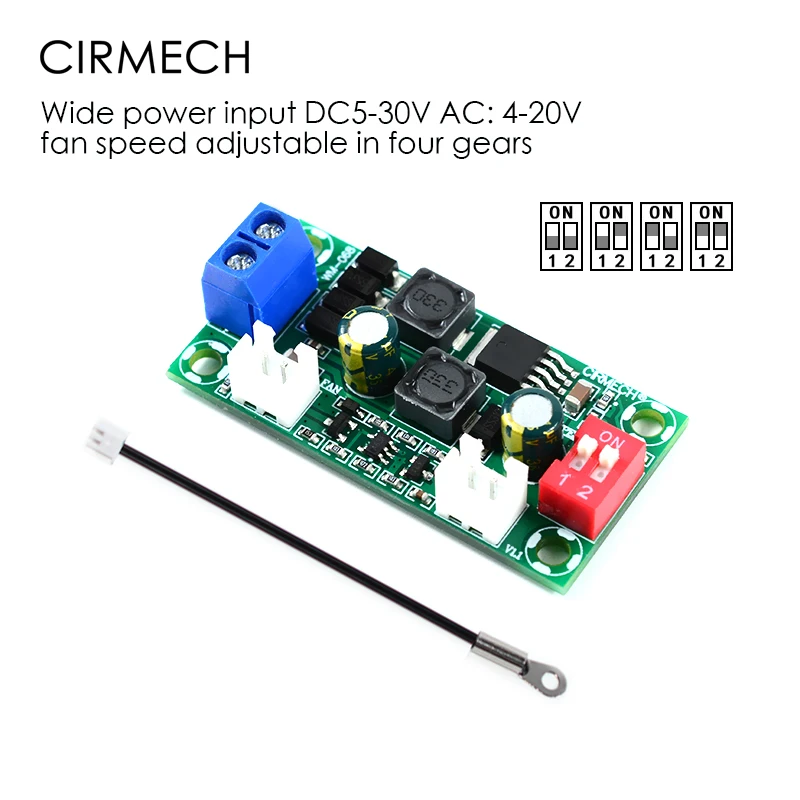 Electronic-Thermostat-Temperature-Control-Fan-Module-DC5V-12V-24V-Speed ...