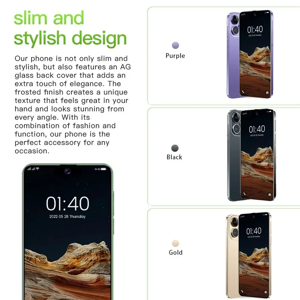 XS15 Pro Smartphone Tela Cheia, 16GB + 1TB, 6,8 \ - Ofertão Mais