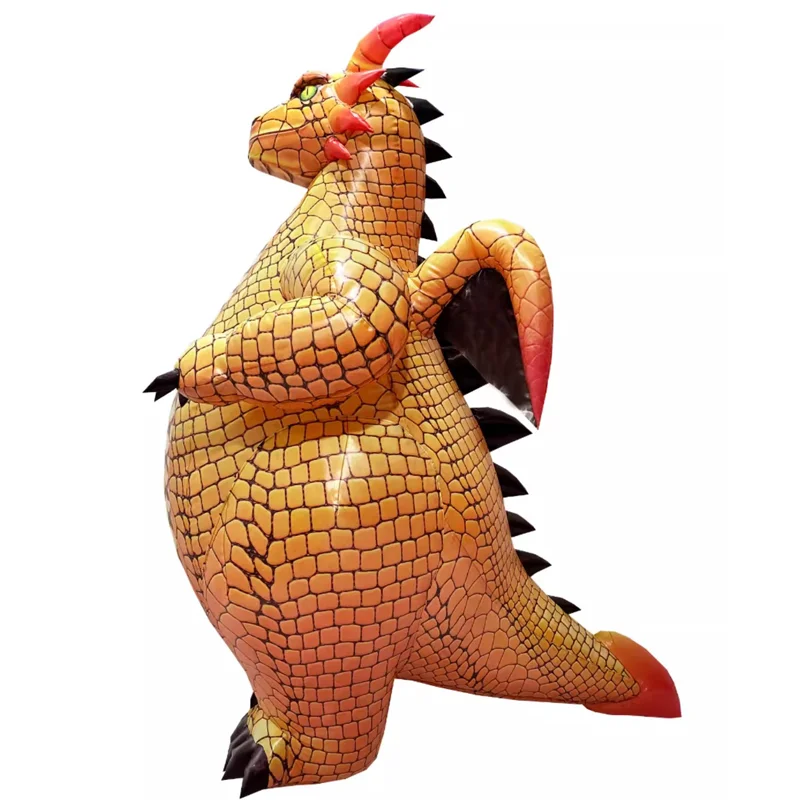 Fat-Dragon-Inflatable-Cute-Orange-Mascot-Costume-Dinosaur-Cartoon ...