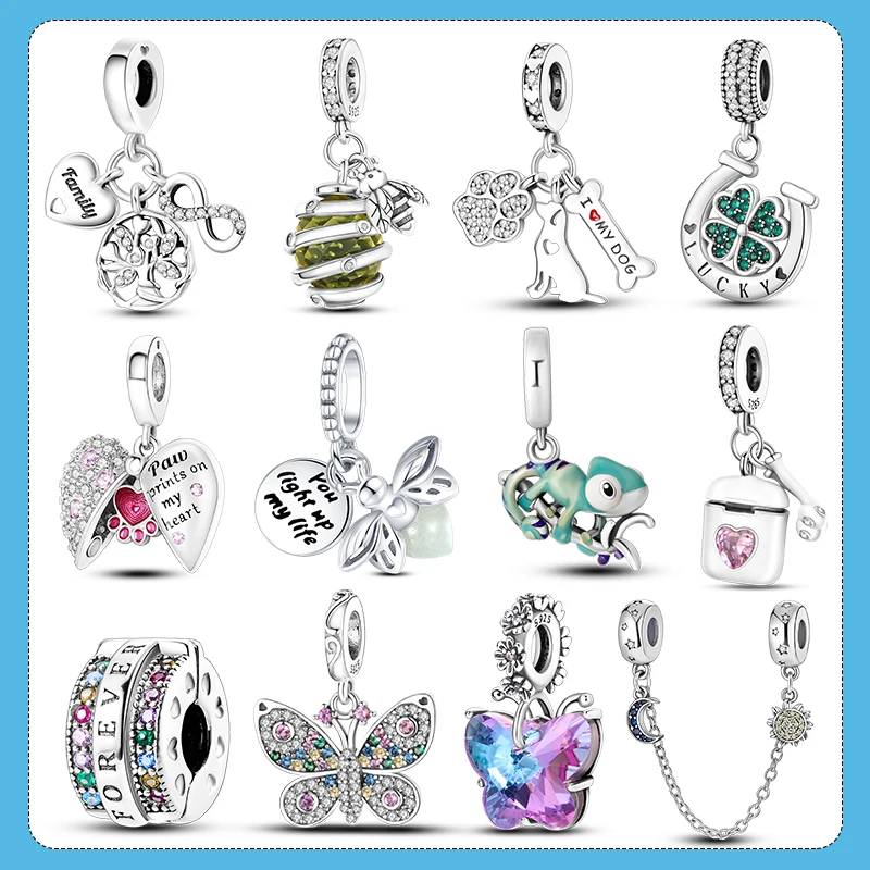 Novo 925 quente prata brilho in the dark vaga lume dangle charme ...