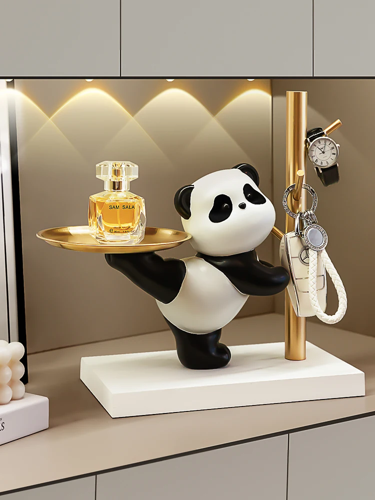 Panda-key-storage-foyer-decorations-home-decor-living-room-shoe-cabinet ...