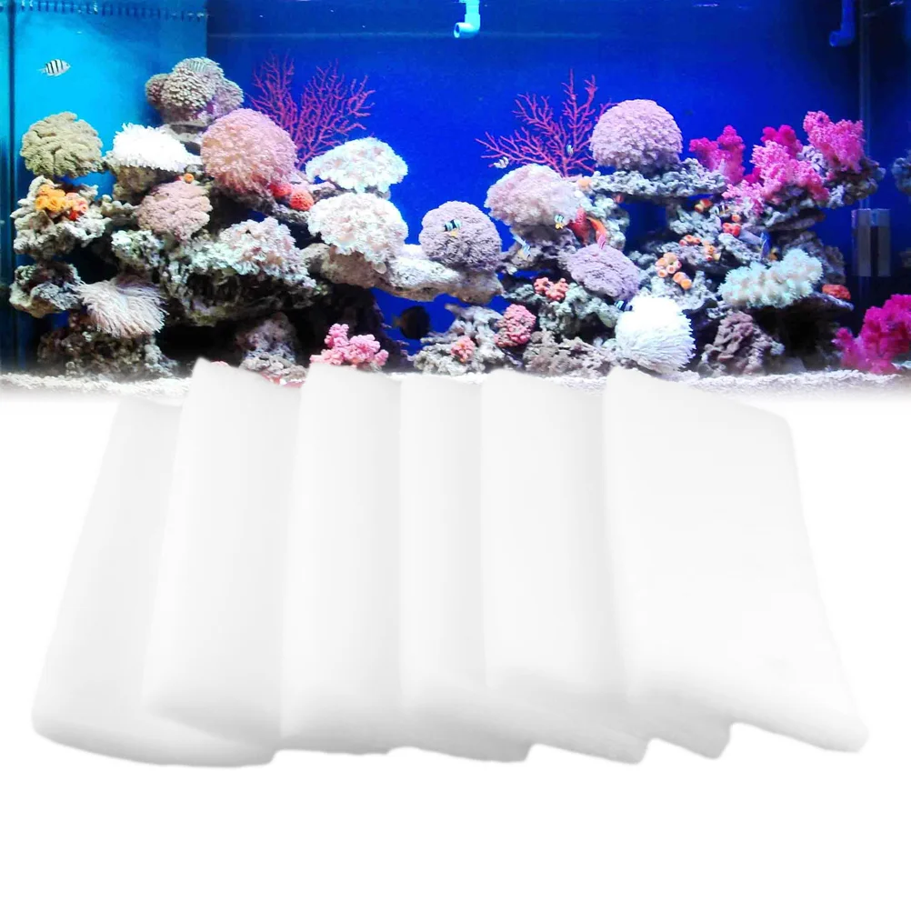 6pcs-Aquarium-Fish-Tank-Pad-Fiber-Filter-White-Fiber-Aquarium ...