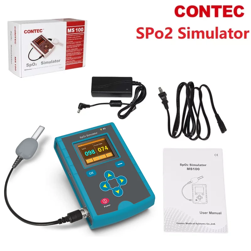 CONTEC-simulador MS100 SpO2, oxímetro de pulso, precisión, simulación ...