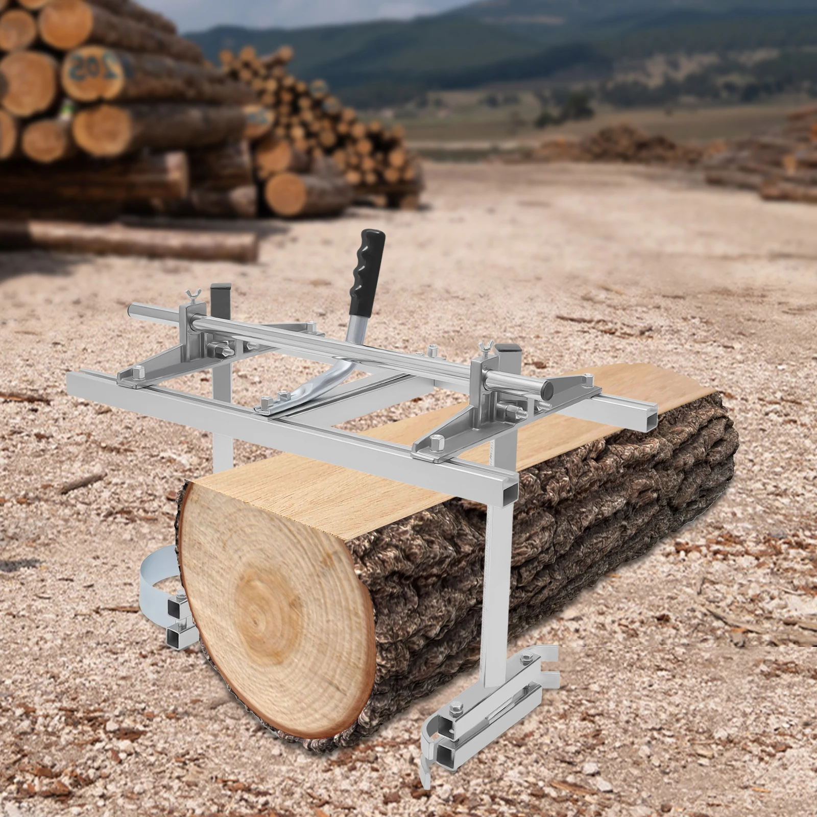 25" Portable Chainsaw Mill Forest Board Saw Mobile Sawmill Chainsaw ...