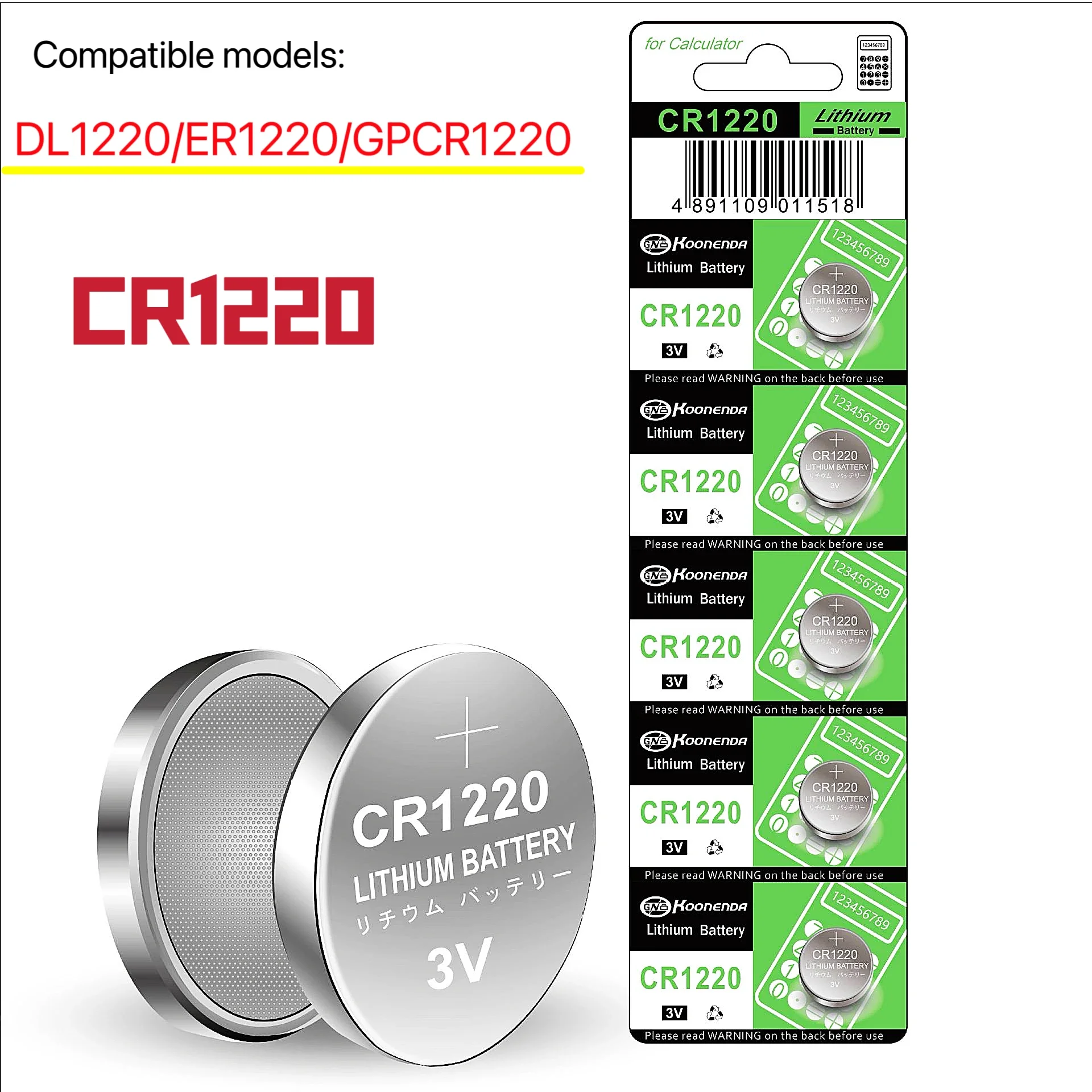High-Capacity-New-2-50Pcs-CR1220-Batteries-3V-Lithium-Coin-Cell-CR-1220 ...