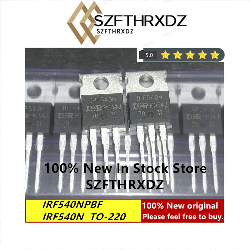 100% NEW ORIGINAL IRF540NPBF TO 220 IRF540N TO220 MOSFET MOSFT 100V 33A ...