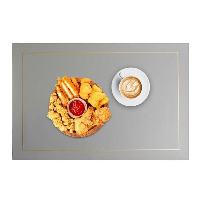 Light-Luxury-Faux-Leather-Placemat-PU-Table-Mat-Waterproof-Oilproof ...