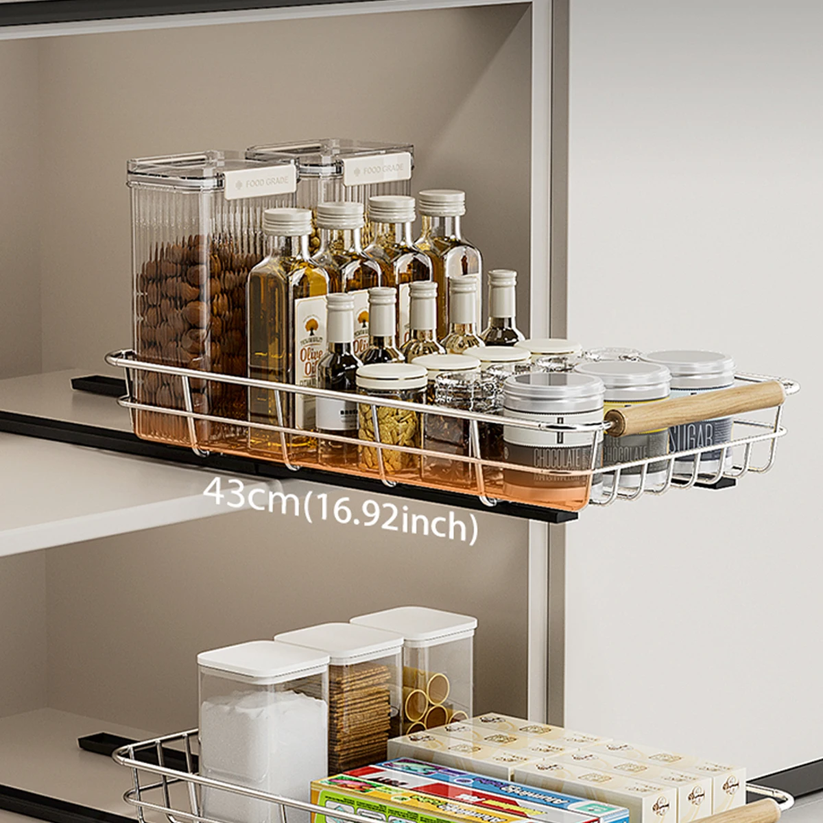WMMO-Kitchen-Drawer-Storage-Rack-with-Slide-Rails-Pull-out-Storage-Tray ...