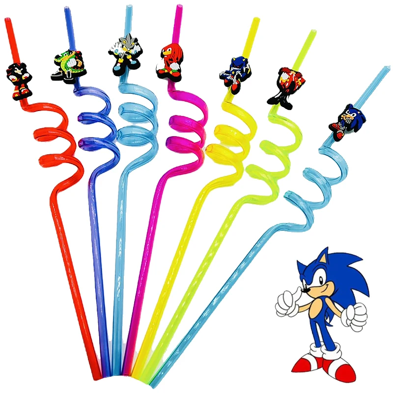 10 Pcs Sonic The Hedgehog Patch Straw Buckle Acessórios Personalidade ...