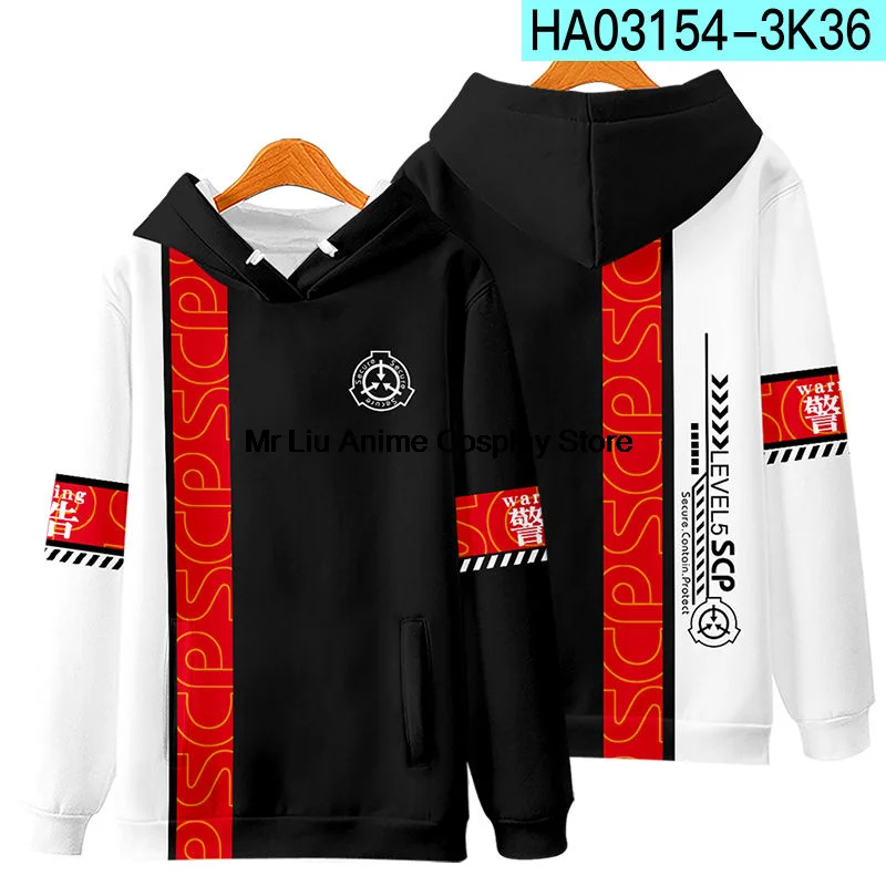 Scp Foundation Design Hoodies Sweatshirt 3D Print Long Sleeve Jacket ...