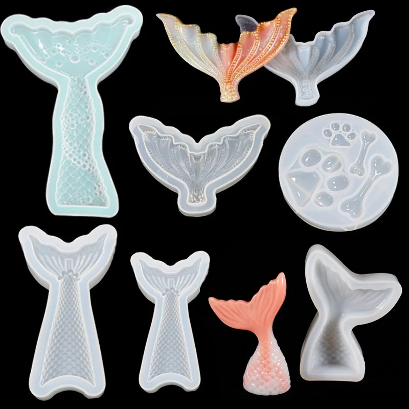 Mermaid-Tail-Epoxy-Mould-Small-Medium-Large-Fishtail-Shaped-Chocolate ...