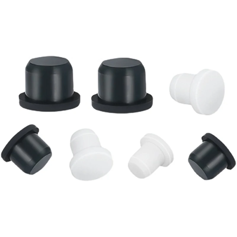 Black Rubber Hole Caps 2.7-10.mm High Temperature Resistance T Type ...