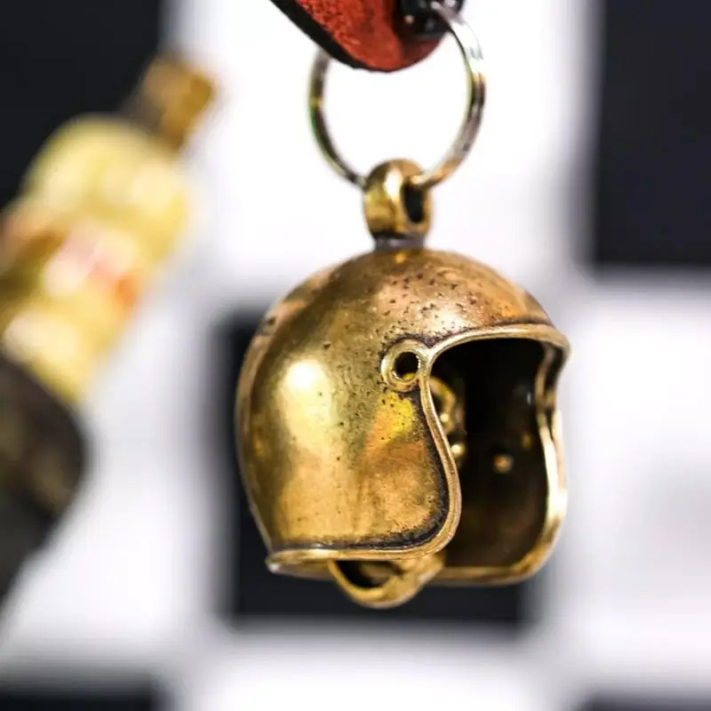 Brass Skull Motorcycle Lucky Bell Safe Retro Motorcycle Skull Bell ...