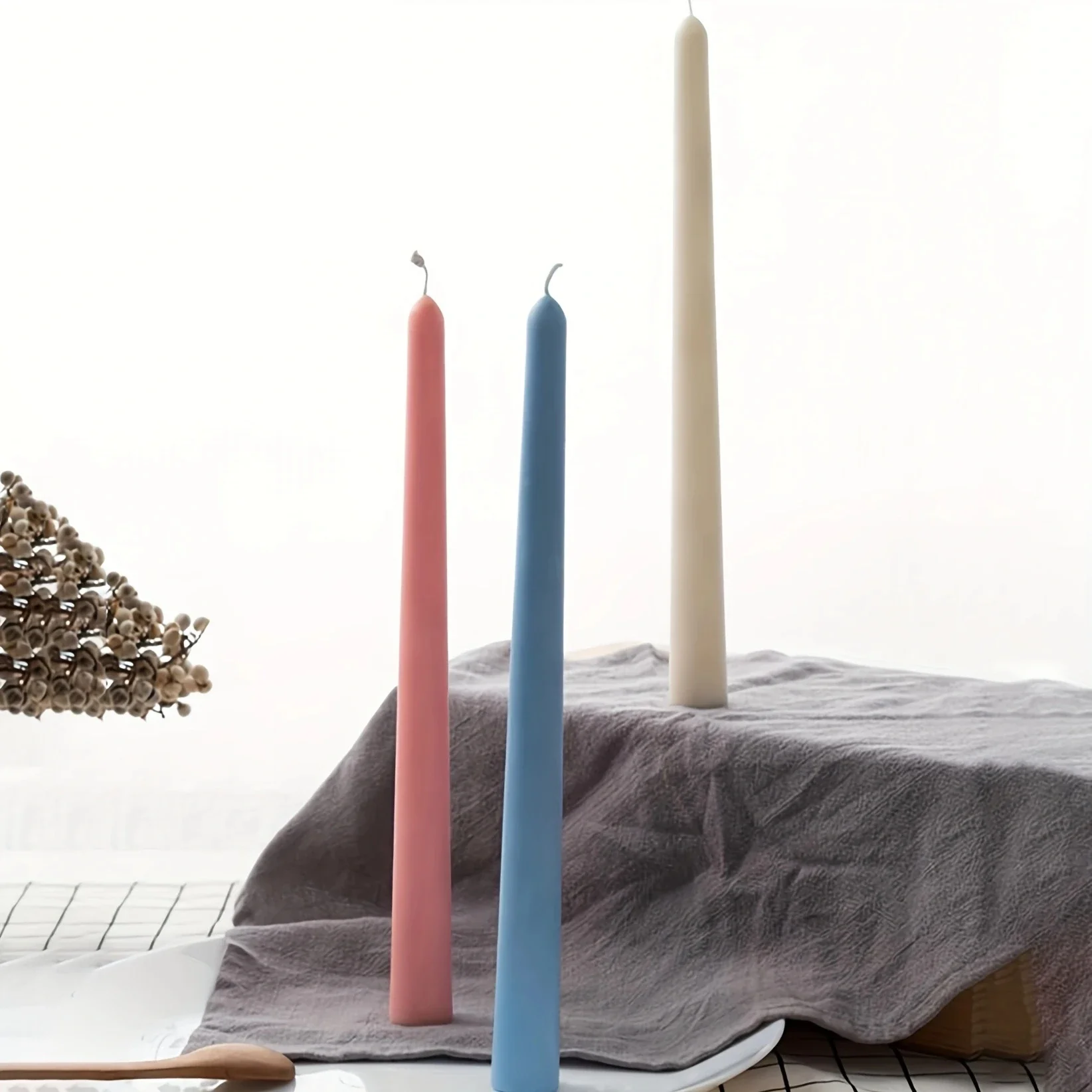 New-Long-Spiral-Taper-Candle-Mold-DIY-Twisted-Long-Rod-Wax-Stick ...