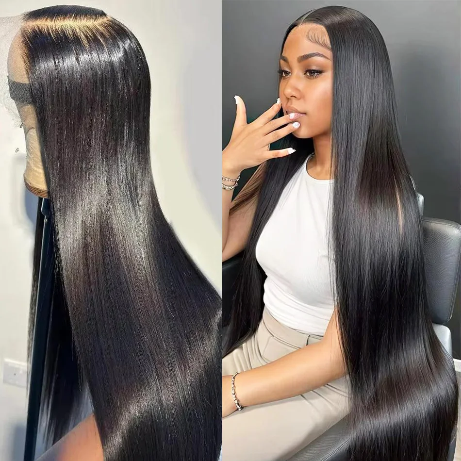 40 Inch 13x6 HD Lace Frontal Wigs Bone Straight Human Hair 13x4 Lace ...