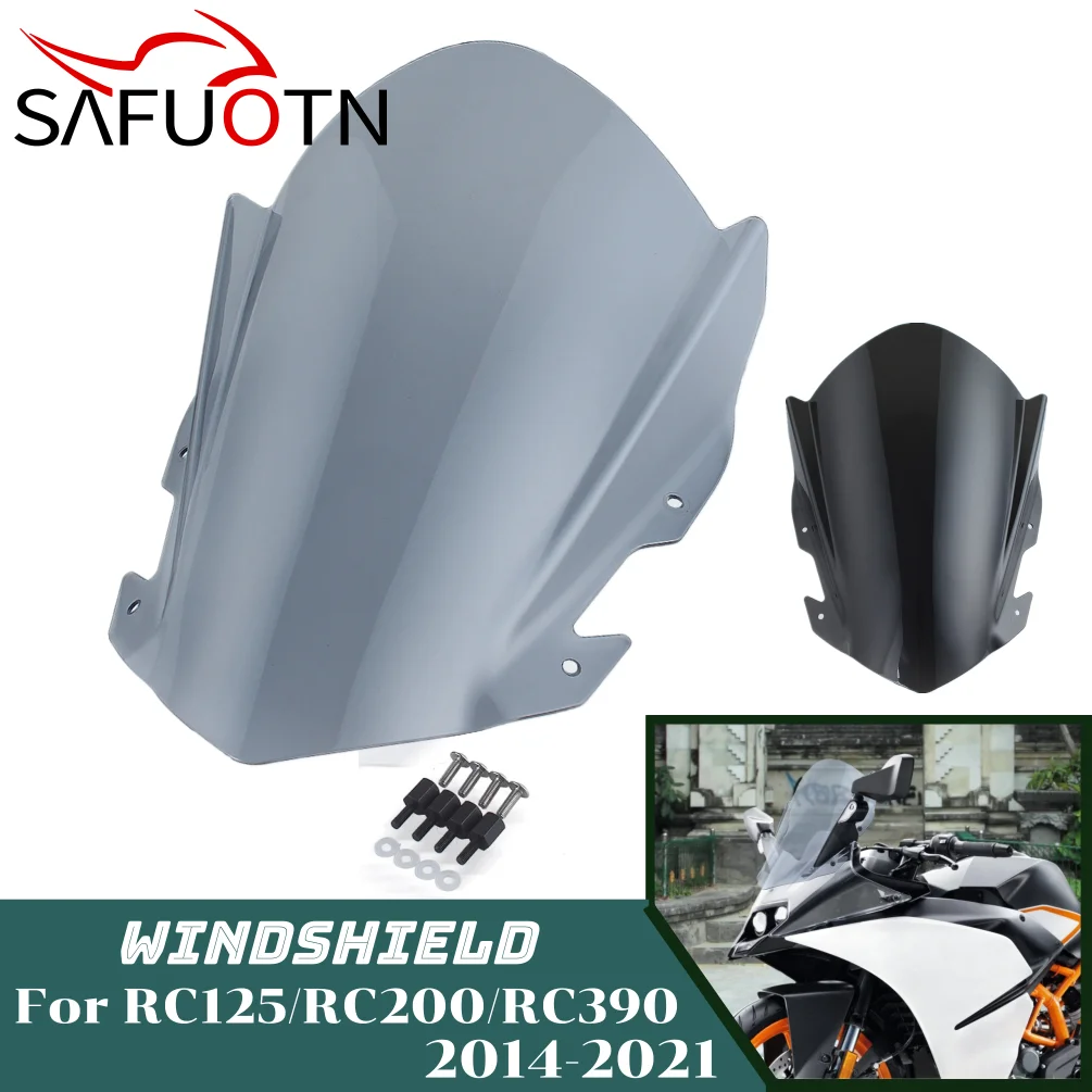 RC390-RC200-RC125-Sport-Touring-Windshield-Windscreen-For-KTM-RC-390 ...