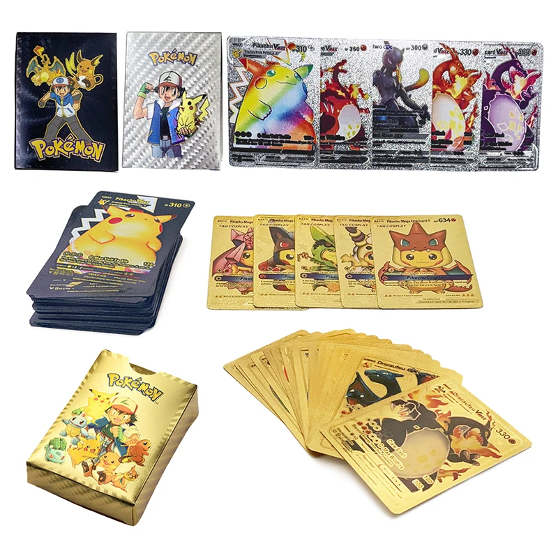 New-5-55pcs-Pokemon-French-Cards-Vmax-GX-Card-Charizard-Pikachu-Rare ...