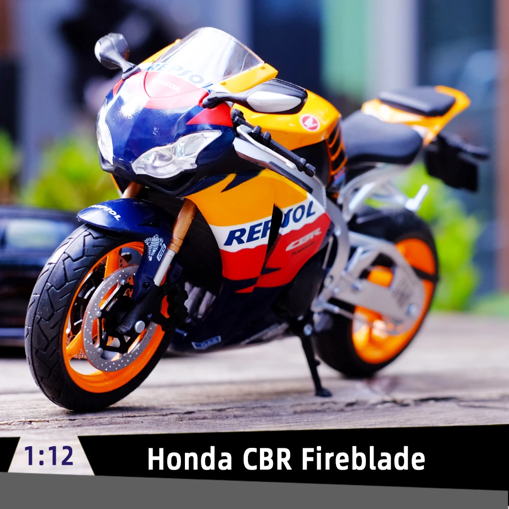 Modelo de motocicleta HONDA CBR Fireblade Race Cross country, juguete ...