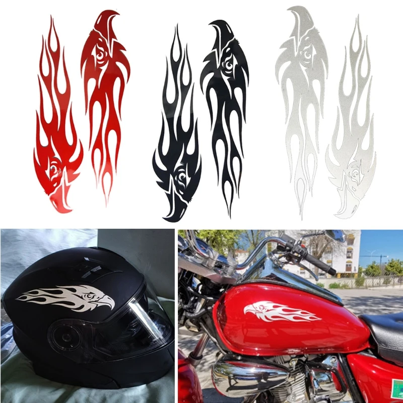 Eagle Flame Sticker Cool Styling Universal Reflective Motorcycle Bike ...