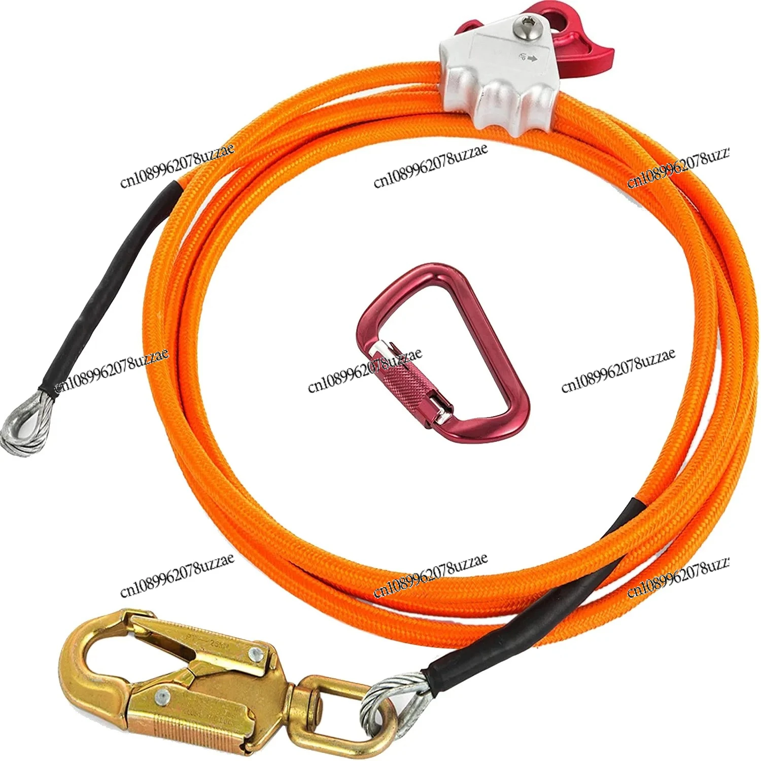 Steel Wire Core Flip Line Kit Adjustable Climbing Positioning Rope for ...