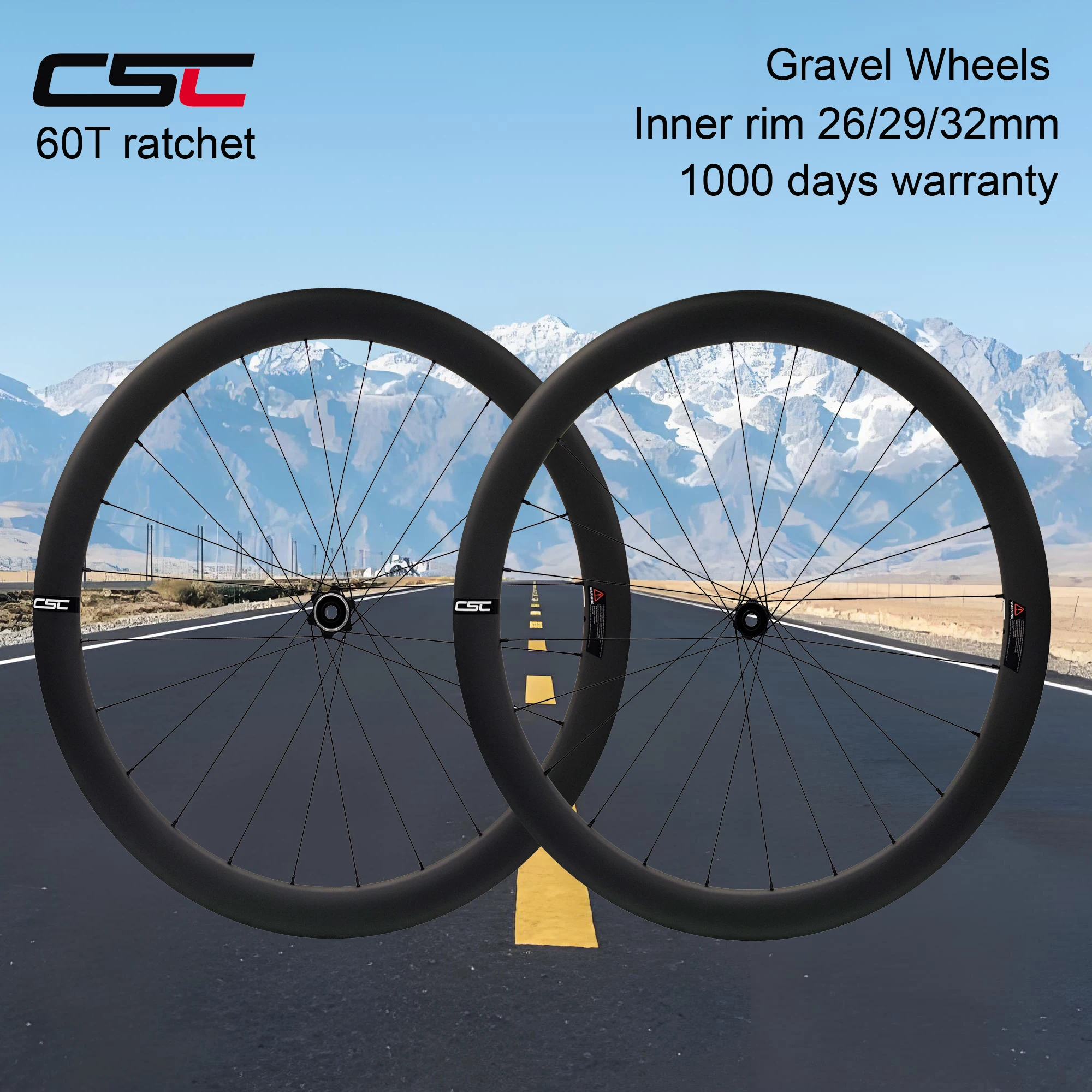 CSC Ultralight Inner Rim Width 26/29/32mm Gravel Bicycle Carbon Wheels ...