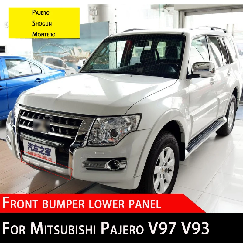 Front Bumper Lower Panel For V97 V93 Mitsubishi Pajero Front Bumper Trim Montero Shogun Front ...