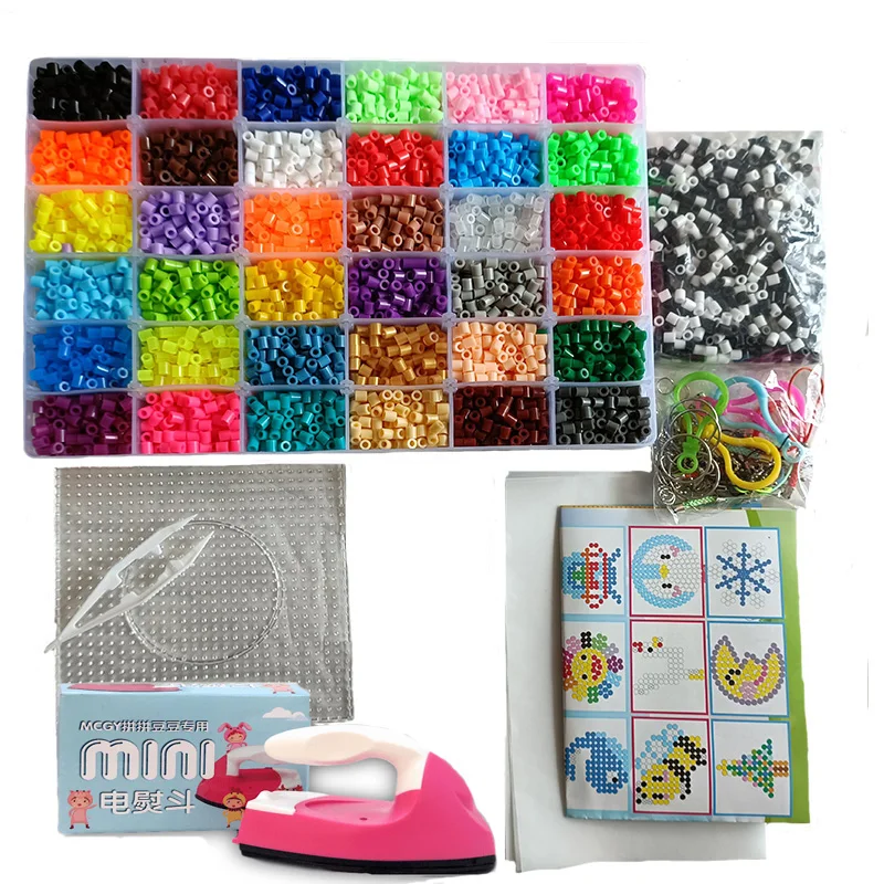 Perler Beads Kit com Pegboard e Ferro 3D, Hama Beads, Conjunto Inteiro ...