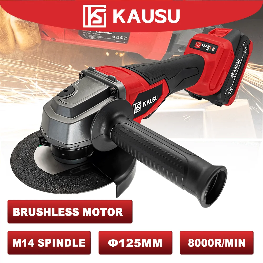 125mm-M14-Brushless-Electric-Angle-Grinder-Rechargeable-Variable-Speed ...