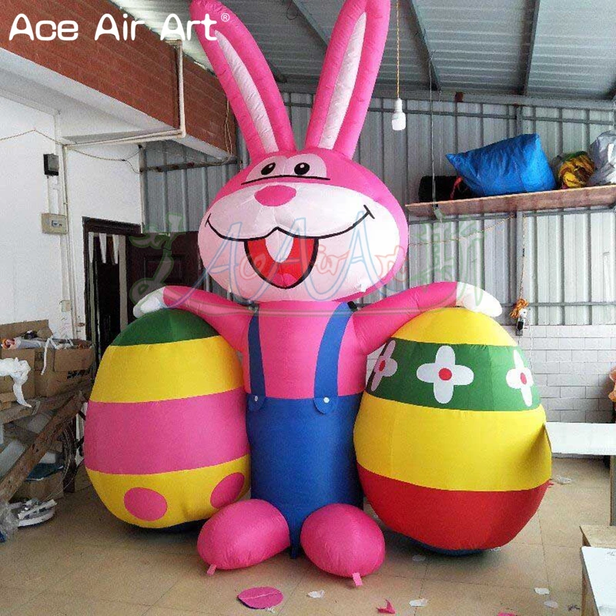 High Quality Inflatable Easter Cartoon Rabbit,pink Inflatable Bunny In ...