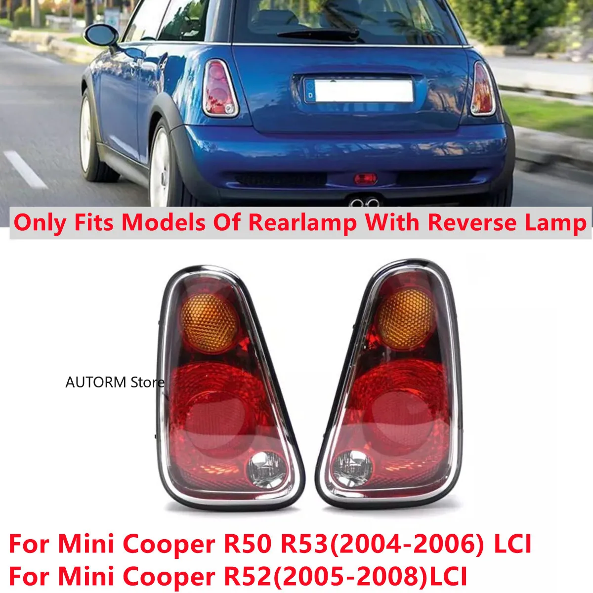 Rear Parking Brake Tail Light Stop Reversing Warming Lamp Turn Signal ...