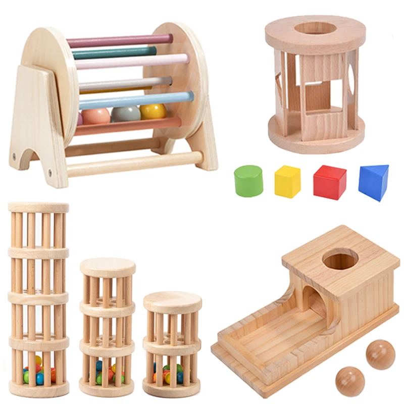 Baby-Montessori-Sensory-Wooden-Toy-Object-Permanence-Box-Rainmaker ...