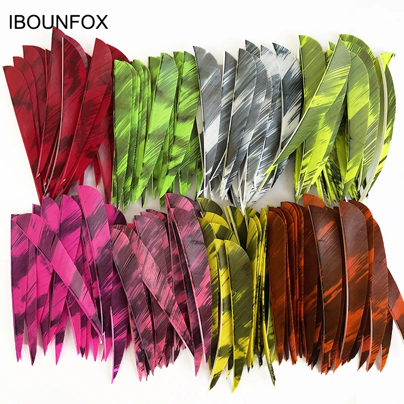 50-Pcs-4-Parabolic-Camo-Arrow-Feathers-Fletching-Right-Wing-Archery ...