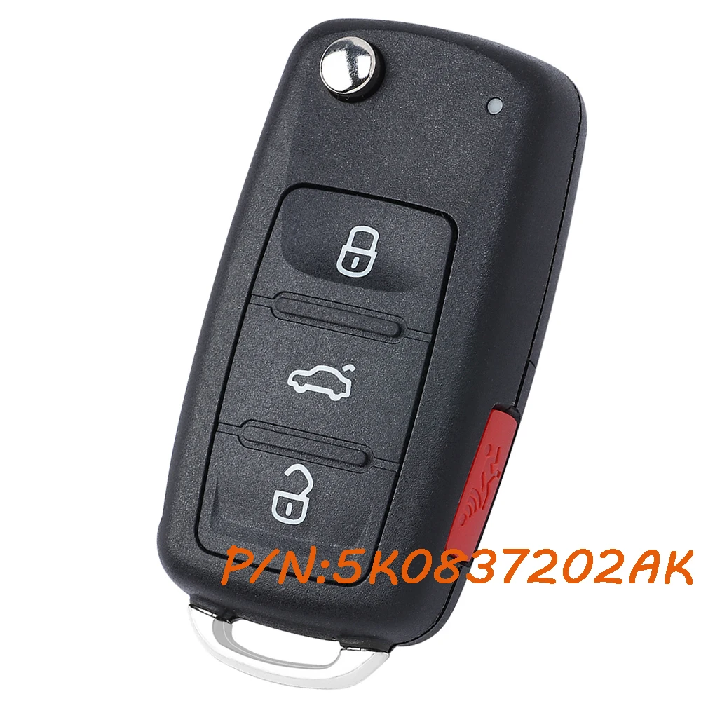5K0837202AK Keyless Remote Key Fob for VW Jetta Passat Beetle Tiguan ...