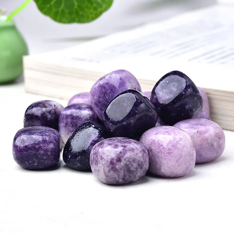 Natural Tumbled Stones Lilac Lepidolite Healing Crystal Energy Minerals ...