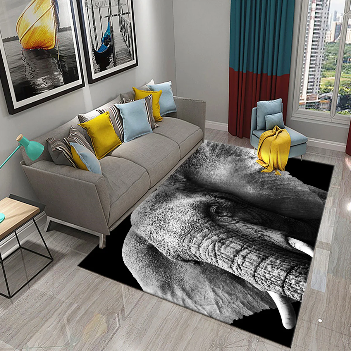 African-Elephant-Carpet-African-Animal-Rugs-for-Living-Room-Bedroom ...