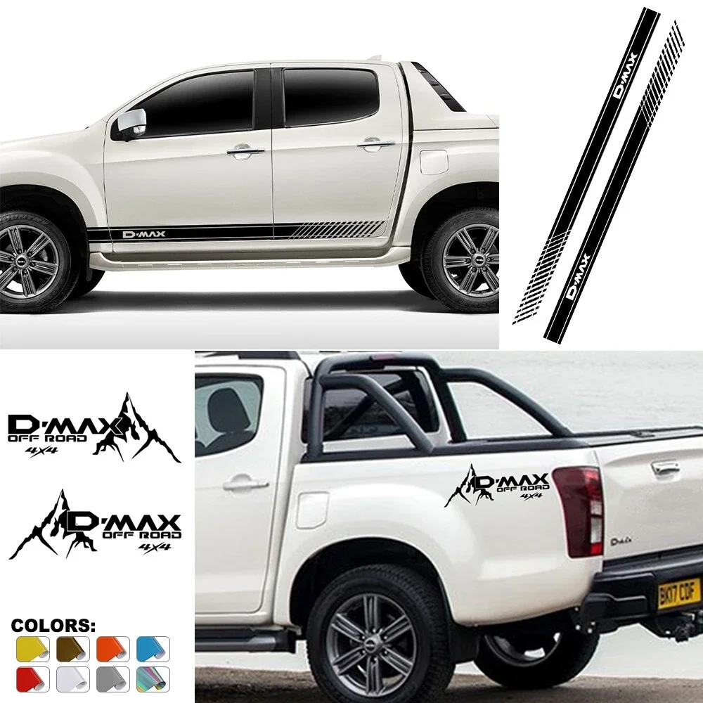 Car-Stickers-For-Isuzu-D-Max-Dmax-D-Max-Pickup-Door-Stripes-Side-Decals ...