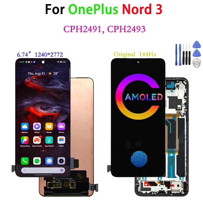 Original-AMOLED-For-OnePlus-Nord-3-CPH2491-CPH2493-Lcd-Display-Touch ...
