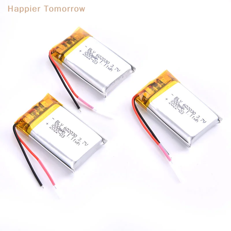 1-3pcs-3-7V-300mAh-Li-ion-Battery-602030-Lithium-Polymer-Rechargeable ...