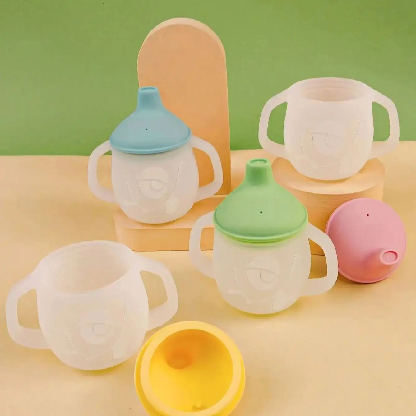 Baby-Learning-Drinking-Cup-with-Double-Handle-Flip-Lid-BPA-Free ...