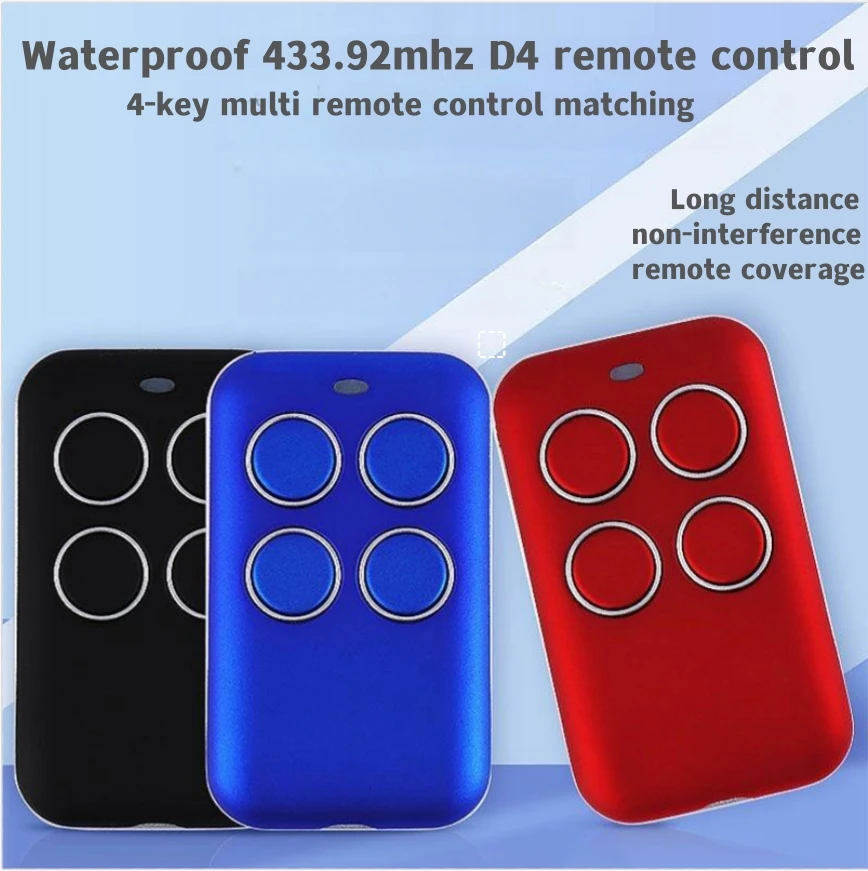 T-l-commande-universelle-tanche-code-fixe-et-Rolling-Code-433-92MHz-4 ...