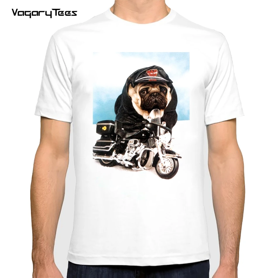 Men-Summer-Motorbike-Pug-Dog-Biker-T-Shirt-Harajuku-Drive-The-Classic ...