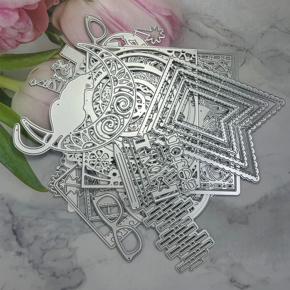 Randomly Send Dies Frame Metal Cutting Die DIY Scrapbooking Paper Cards ...